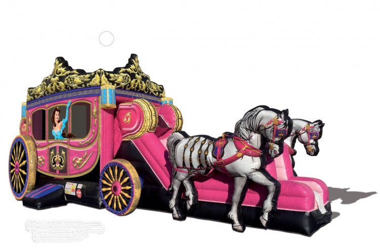 Princess Carriage Combo with Horses - NM Party Rentals
